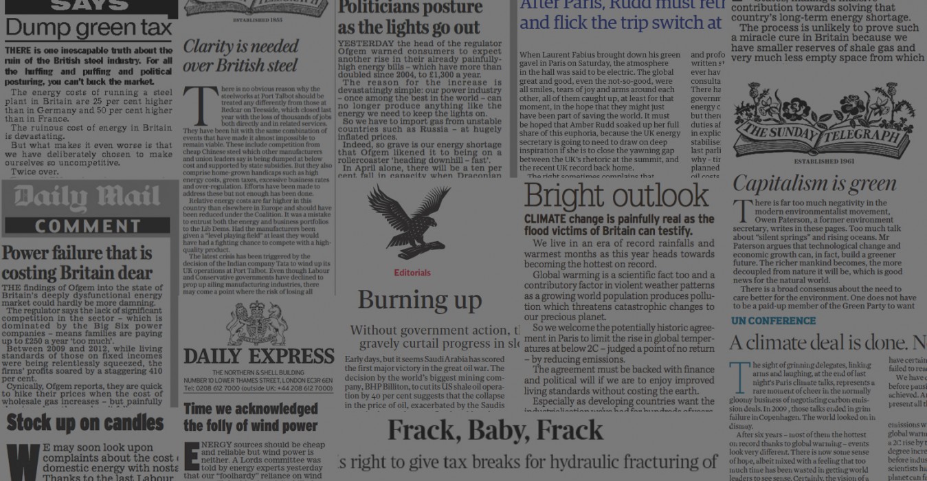 Editorials: Where UK newspapers stand on climate change and energy