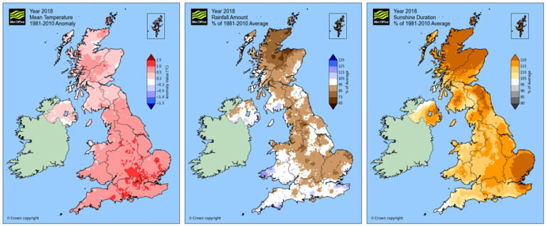 Guest post: A Met Office review of the UK’s weather in 2018 - Carbon Brief