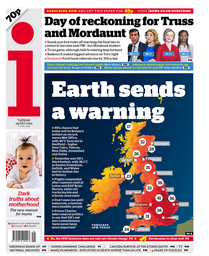 Media reaction: UK’s record-smashing 40C heatwave and climate change ...