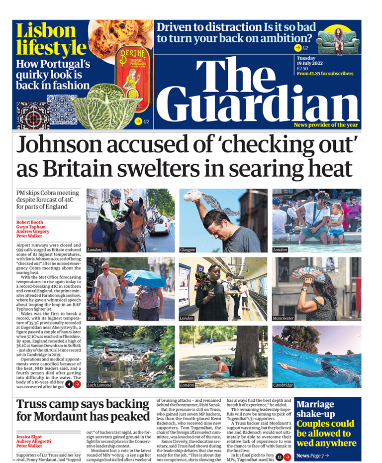 Media reaction: UK’s record-smashing 40C heatwave and climate change ...