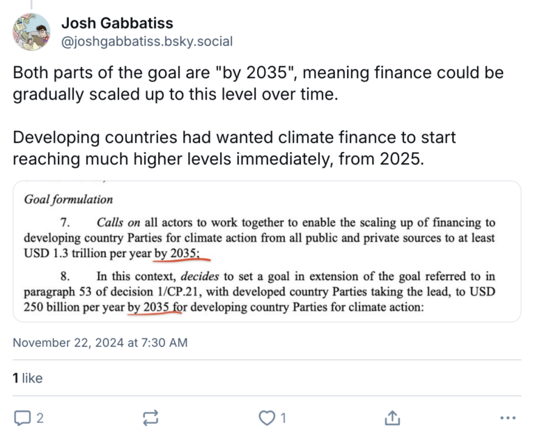 COP29: Key outcomes agreed at the UN climate talks in Baku - Carbon Brief