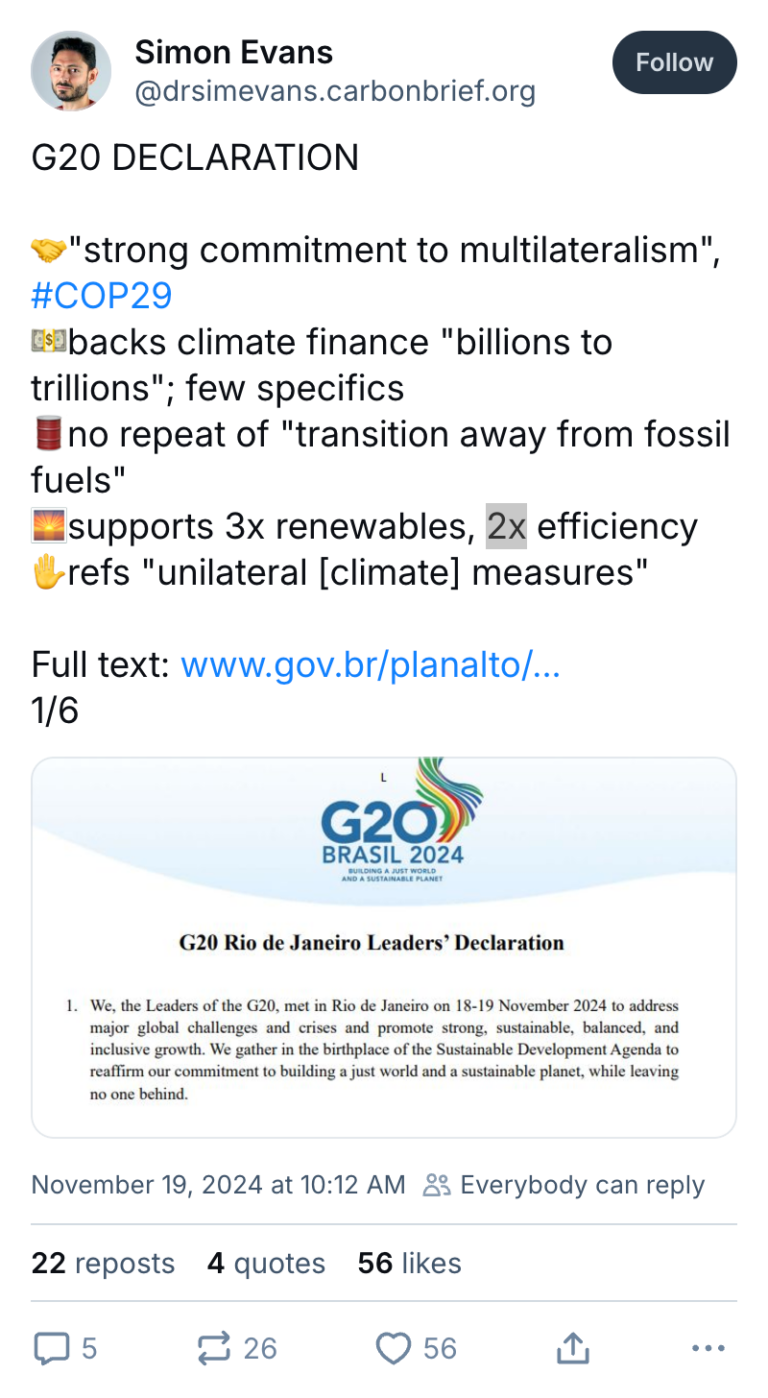 COP29: Key outcomes agreed at the UN climate talks in Baku - Carbon Brief