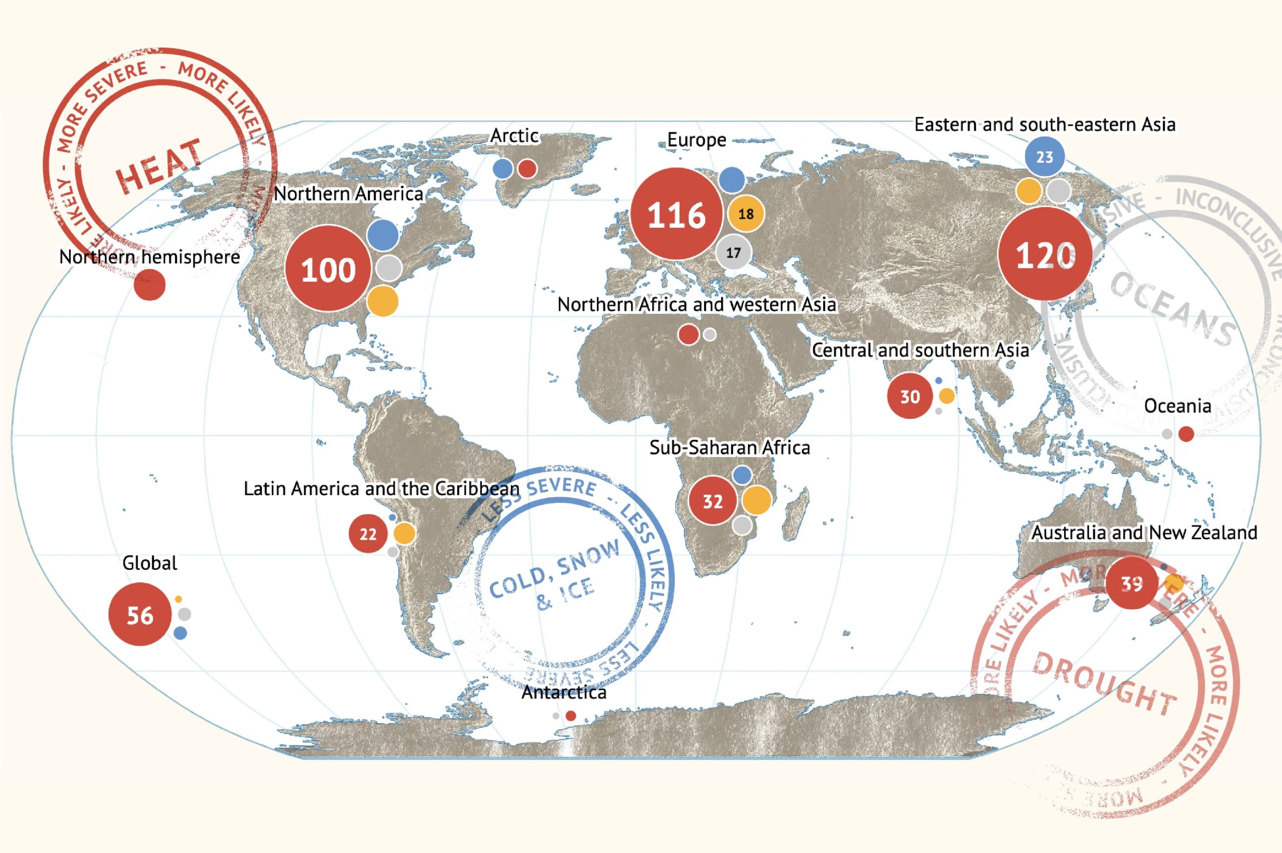 Mapped: How climate change affects extreme weather around the world